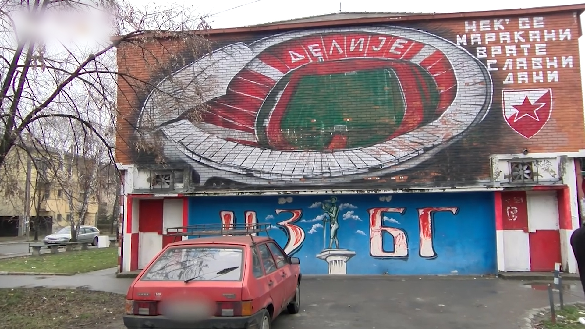 Kotež je ceo crveno-beo: Delije grafitima iskazuju ljubav prema Zvezdi ...