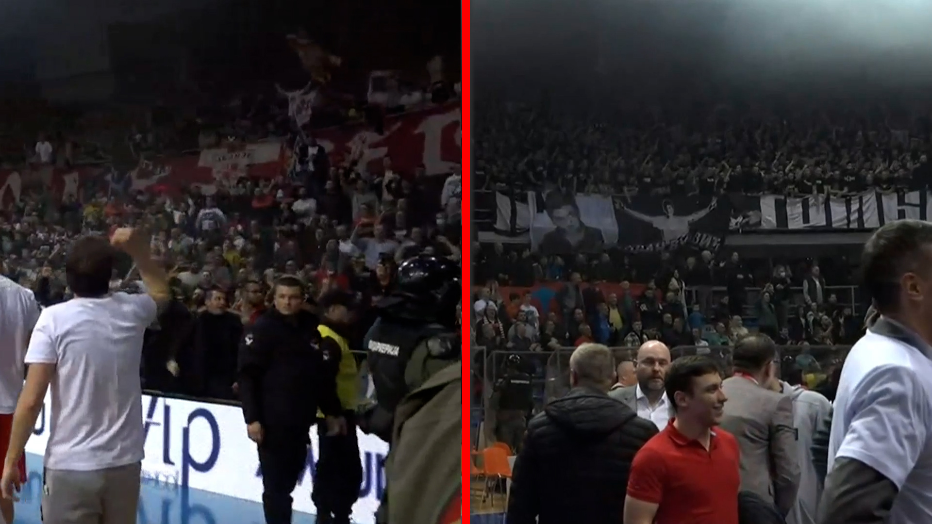 Igrači Zvezde slave sa Delijama, a na drugoj strani Grobari daju ...