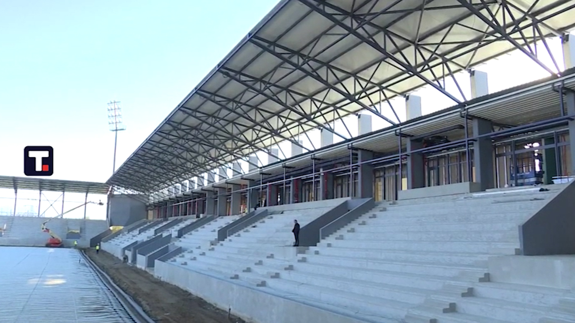 Radovi na izgradnji Gradskog stadiona u Leskovcu - Telegraf.tv