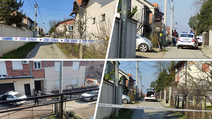 Kapi krvi oko kuće, bežao od policije: Snimci sa lica mesta gde je sin pokušao da ubije ...