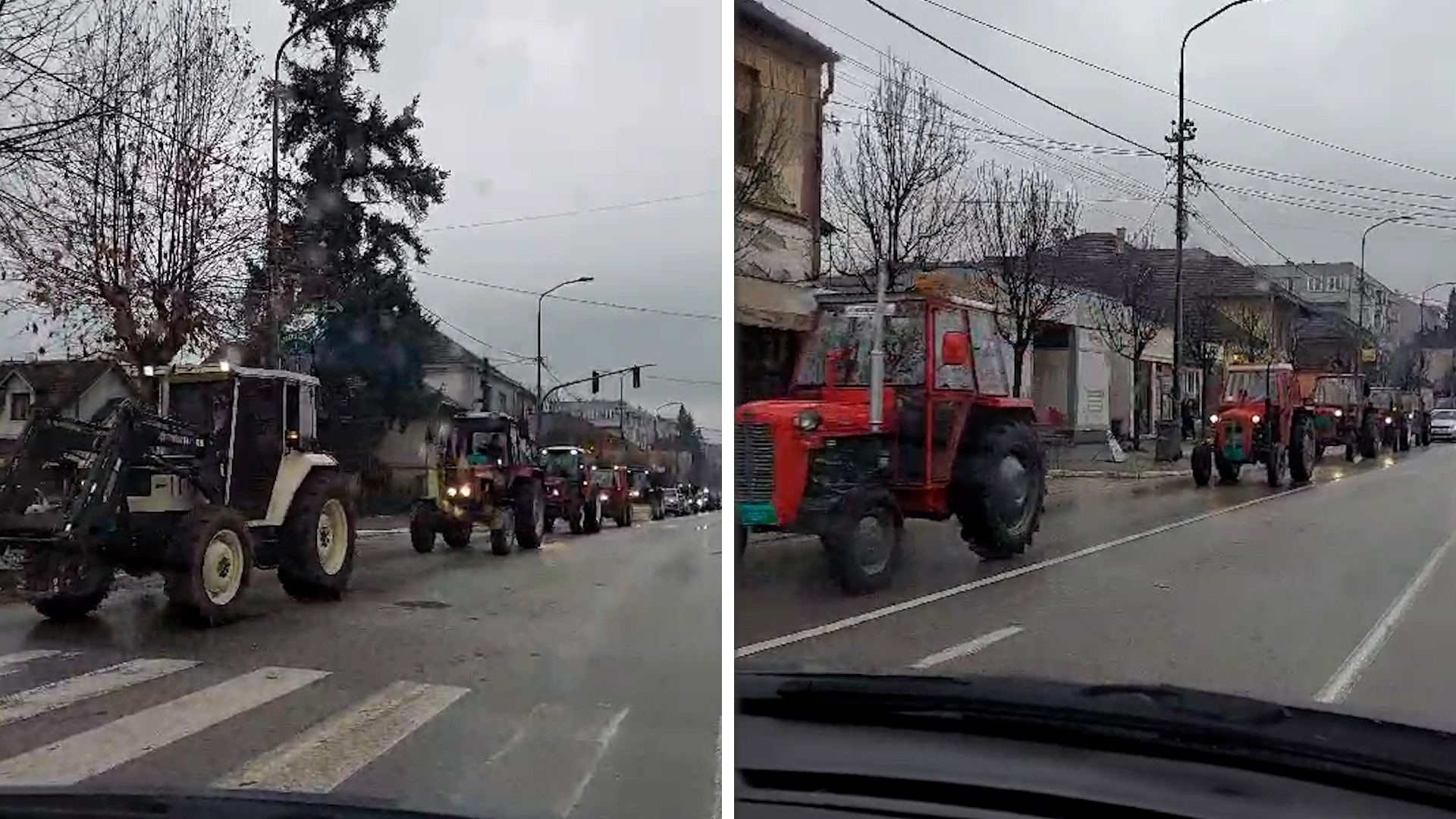 Na Božić traktori i barjaci na ulicama grada: Kolona vozila prošla kroz ...
