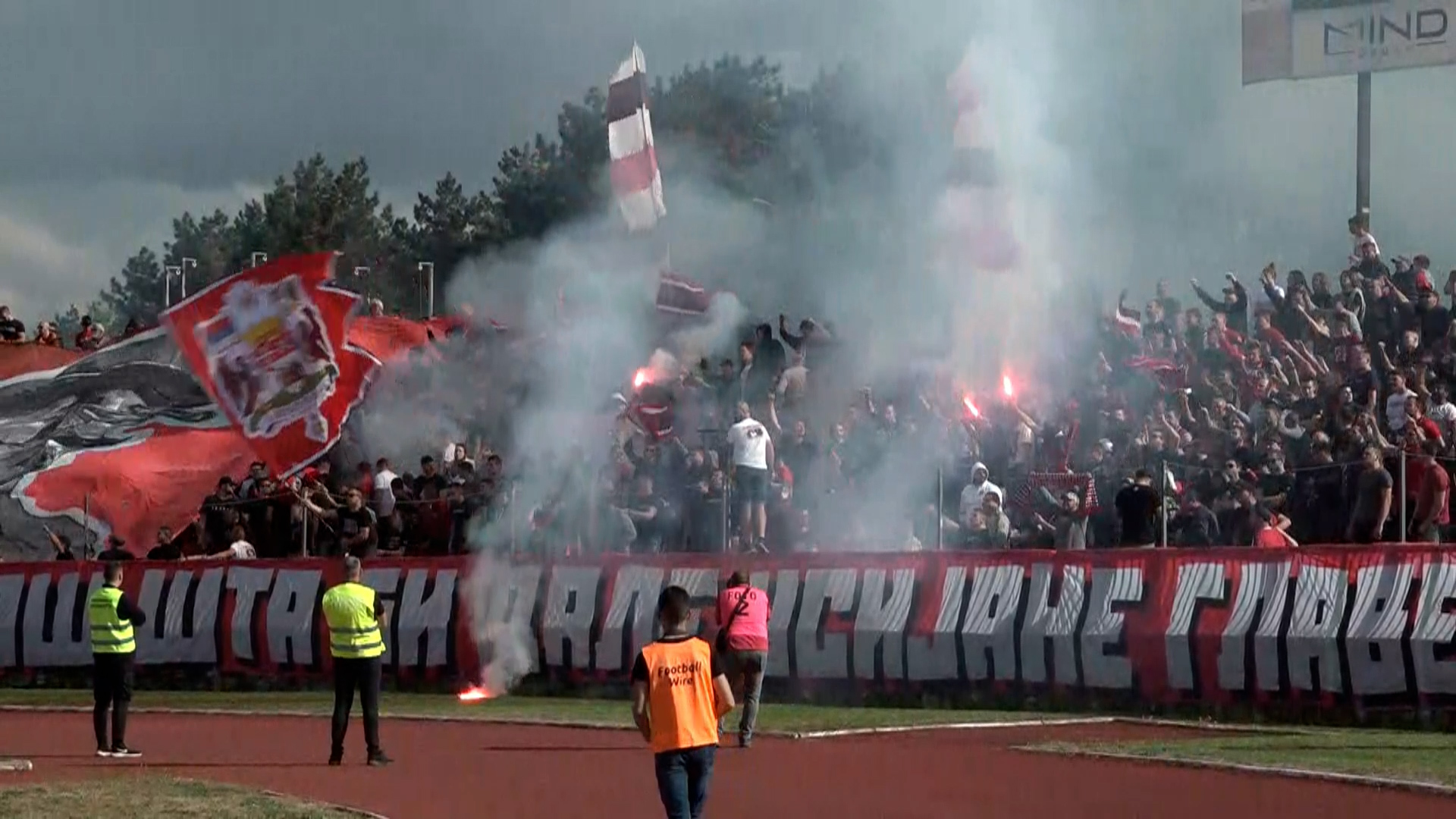 Koreografija navijača Radničkog na polufinalu Kupa - Telegraf.tv